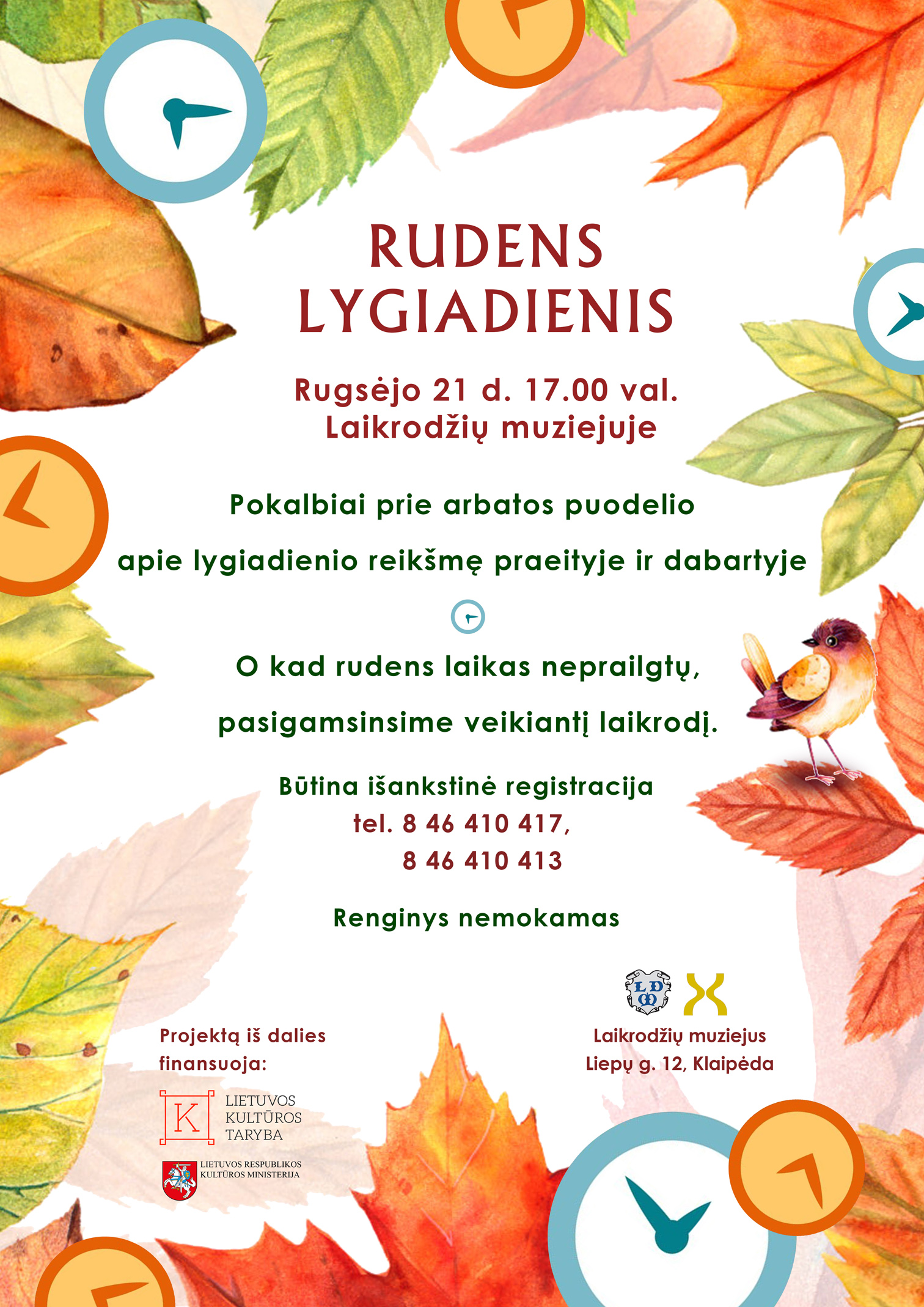 Rudens lygiadienis Laikrodžių muziejuje | Lietuvos nacionalinis dailės ...