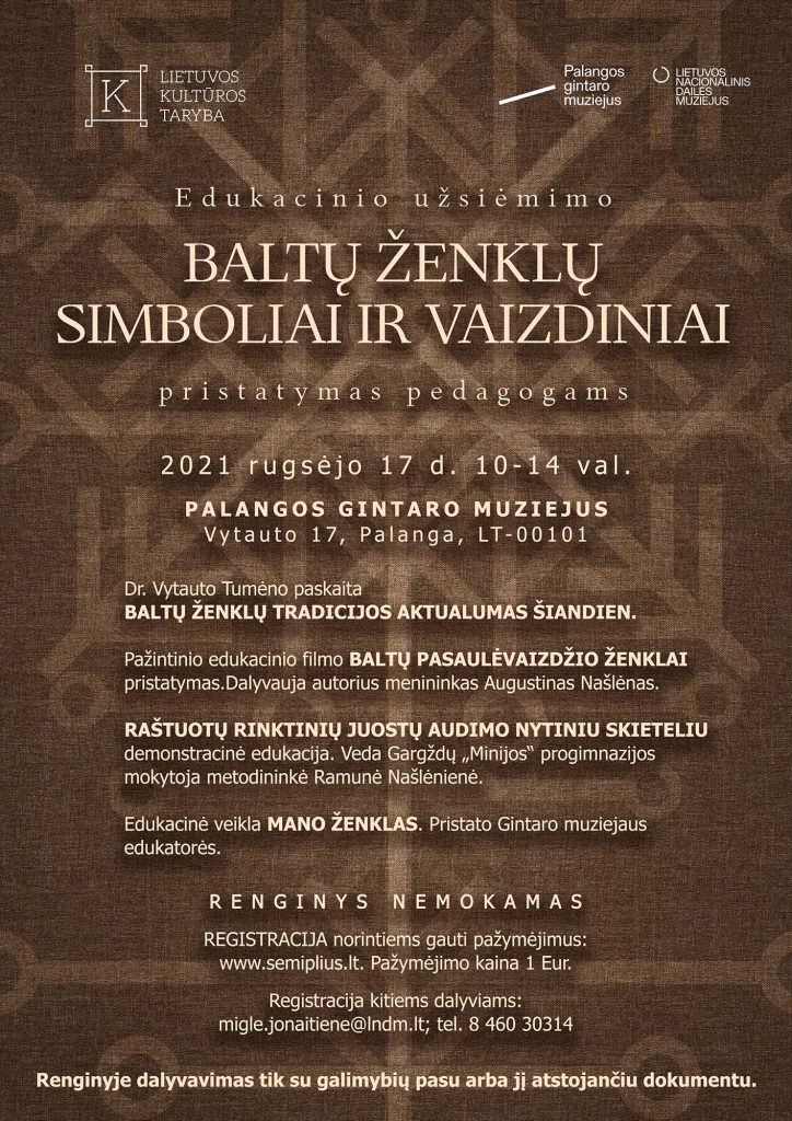 Edukacinio projekto ,,Baltų ženklų simboliai ir vaizdiniai ...